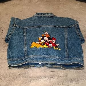 Disney | Jackets & Coats | Authentic Jean Jacket Embroidered Disney ...